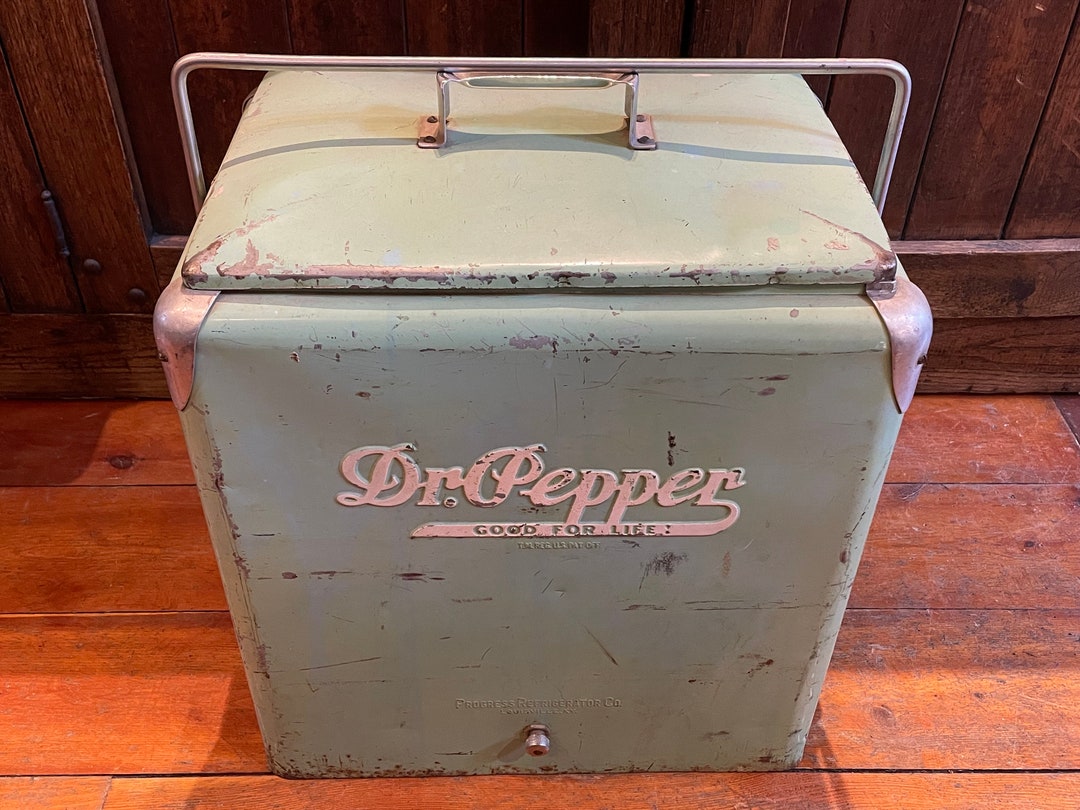 Authentic Vintage 1940's - 1950's Metal Dr. Pepper Soda Cooler ...