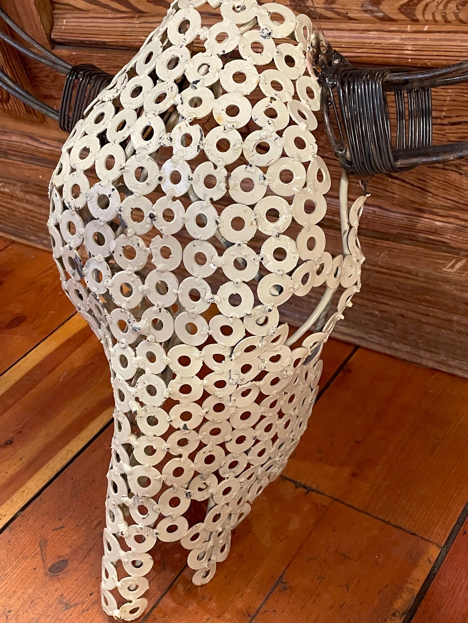 Handmade Rustic Western Style Longhorn Steer Skull/head Made From Metal ...