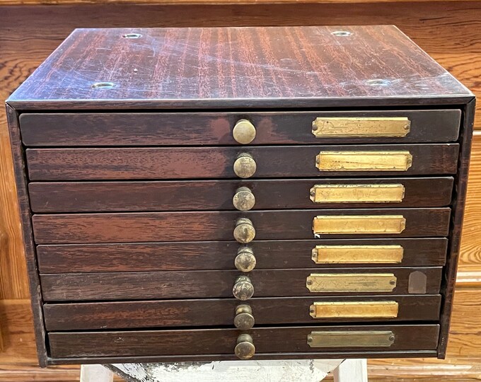 Authentic Vintage 1950's Watchmaker's 8 Drawers Metal Stackable Cabinet ...