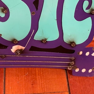 Authentic Handmade Rustic Cutout, Shaped & Welded Colorful Retro 1960's ...