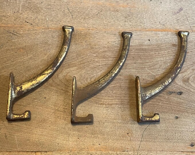Authentic Vintage Early 1900's Set of 3 Metal Coat/hat Hangers/hooks ...
