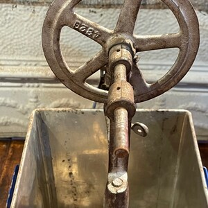 Authentic Vintage 1910's Dazey 3 Gallons Tin & Cast Iron Butter Churn ...