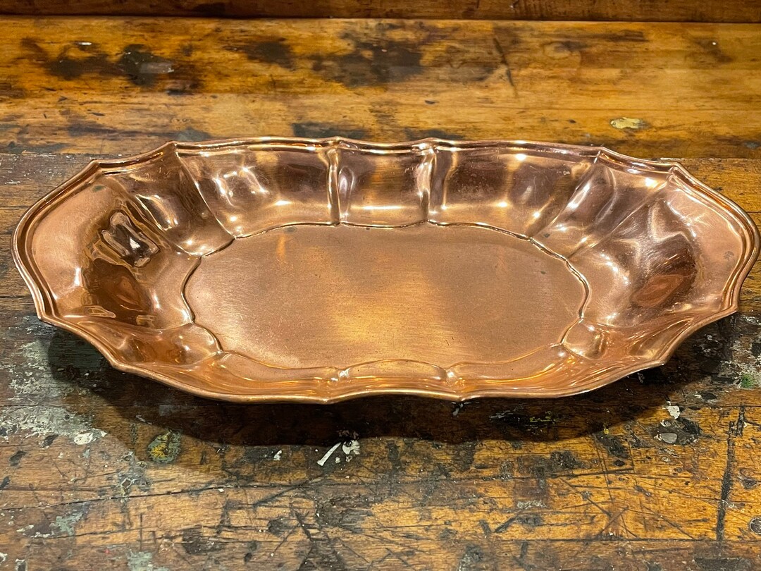 Authentic Vintage 1950's Ornate Style Copper Plate/dish - Original ...