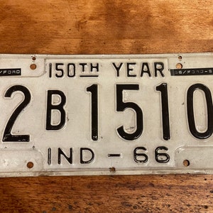 Choice of Vintage 1960's State of Indiana Automobile Car License Plates ...