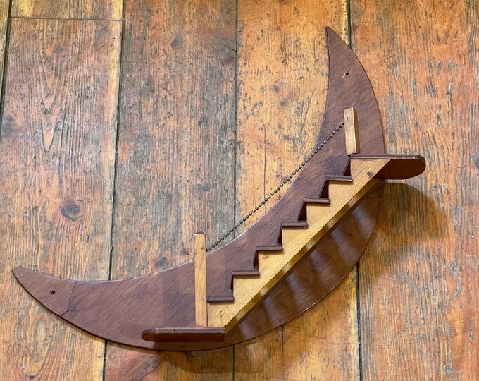 Authentic Vintage 1960's Crescent Moon Shaped With Staircase Pine ...