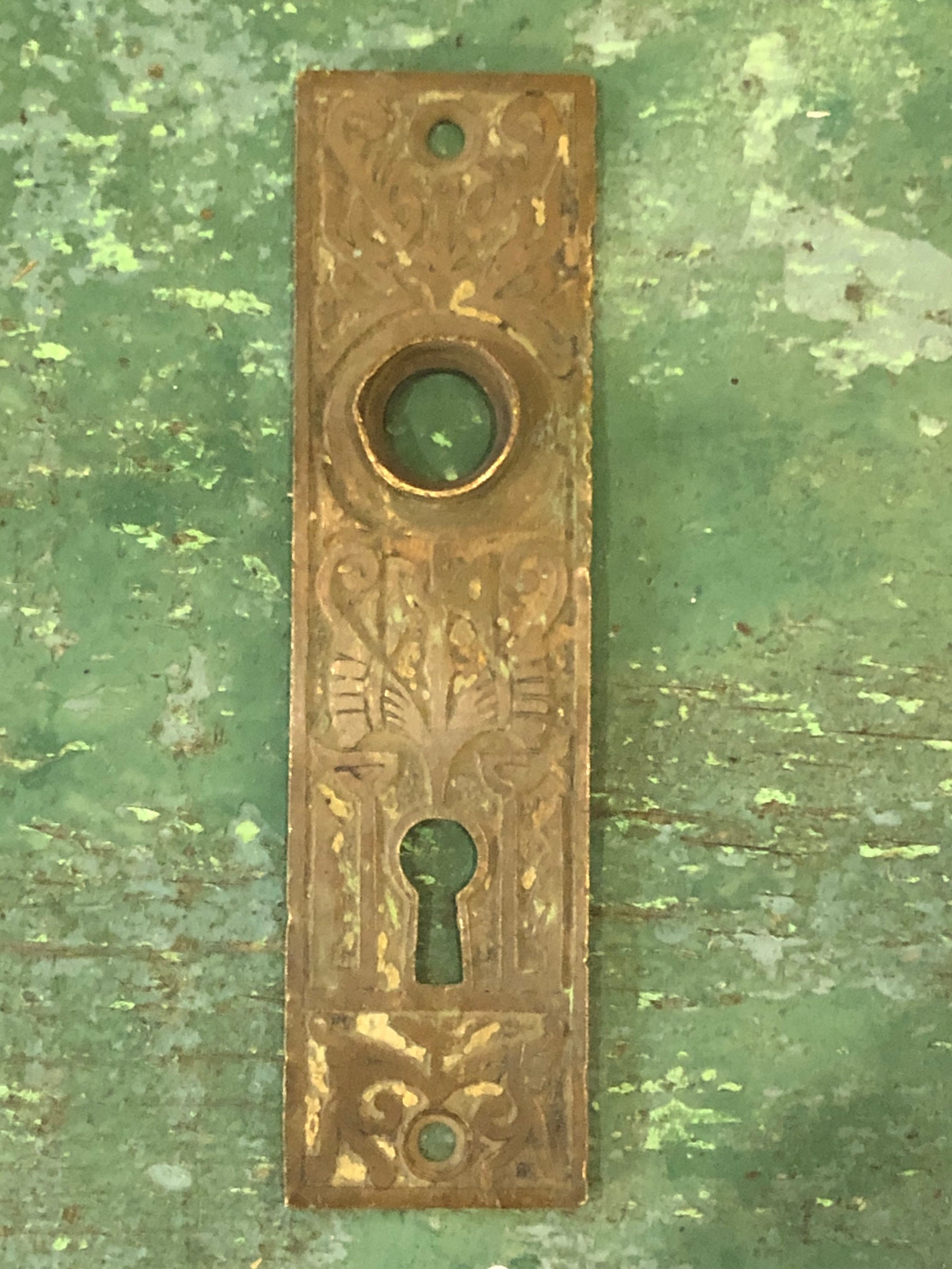 Doors & Locks Home Improvement Late 1800's Original Green Patina! Early ...