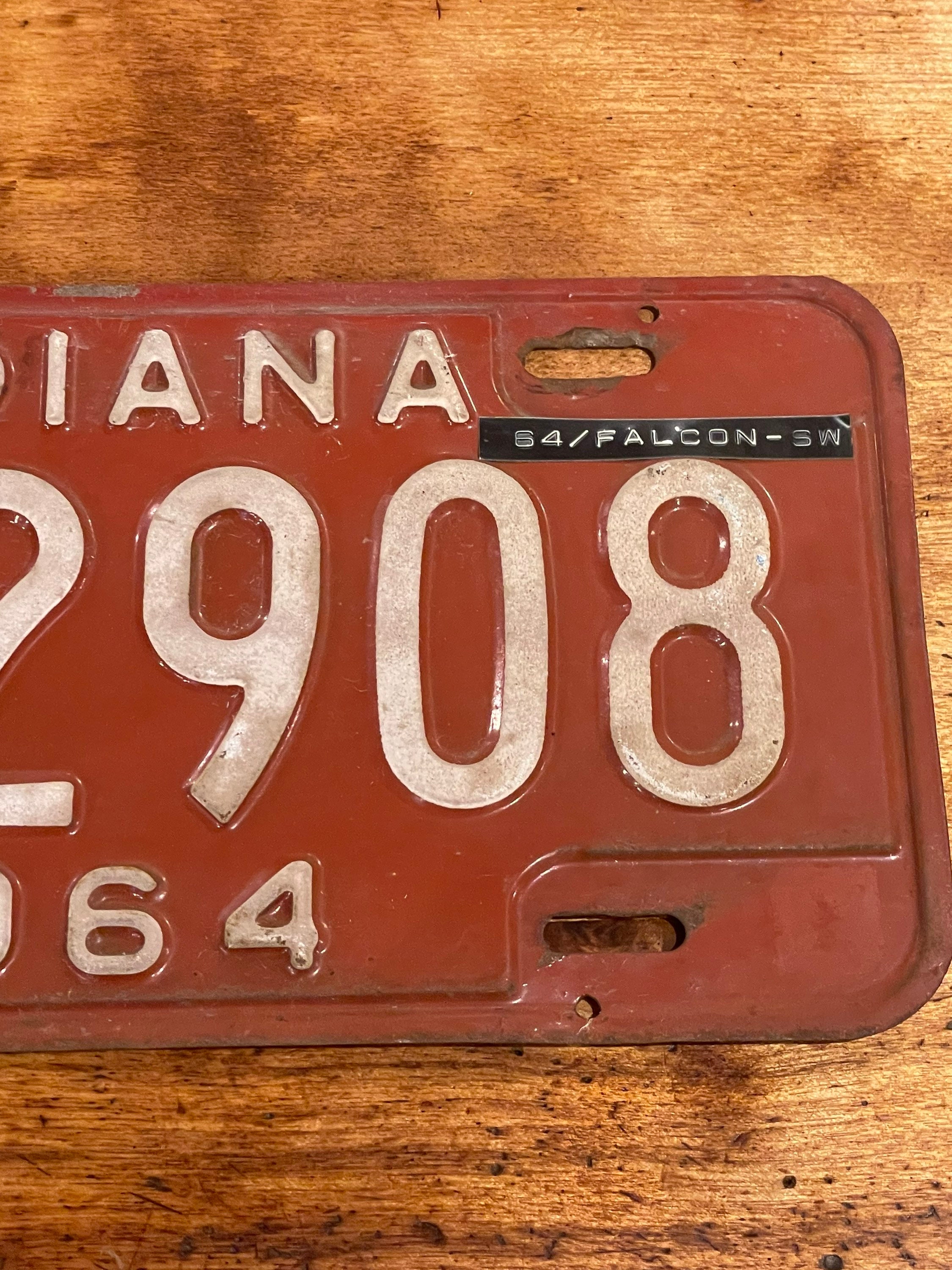 Choice of Vintage 1960's State of Indiana Automobile Car License Plates ...