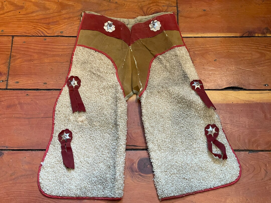 Authentic Vintage 1950's Western Kid's Cowboy Style Chaps With Faux ...