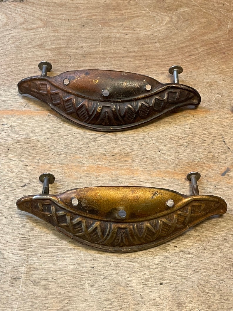 Authentic Quantity 4 Vintage 1920's - 1930's Art Deco Style Tin Pulls ...