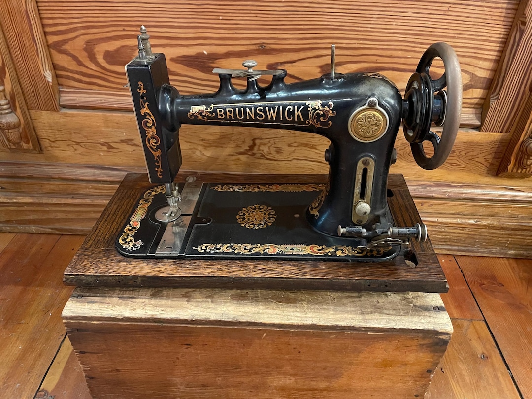 Authentic Vintage Early 1900's Treadle Head Brunswick Rotary Sewing ...