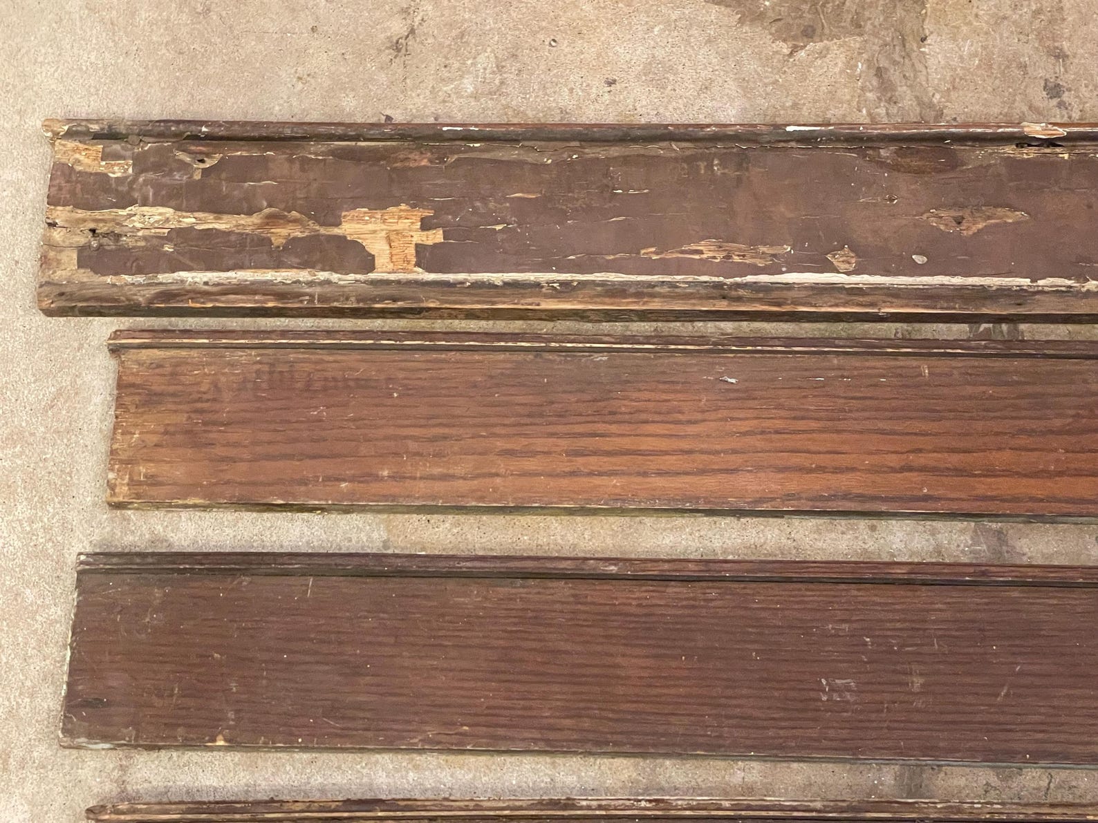 QTY 7 Late 1800's - Early 1900's Architectural Artifact - Oak Wood Top ...