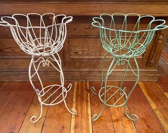Handmade Shaped, Scrolled & Welded Metal Plant Flower Stands Available ...