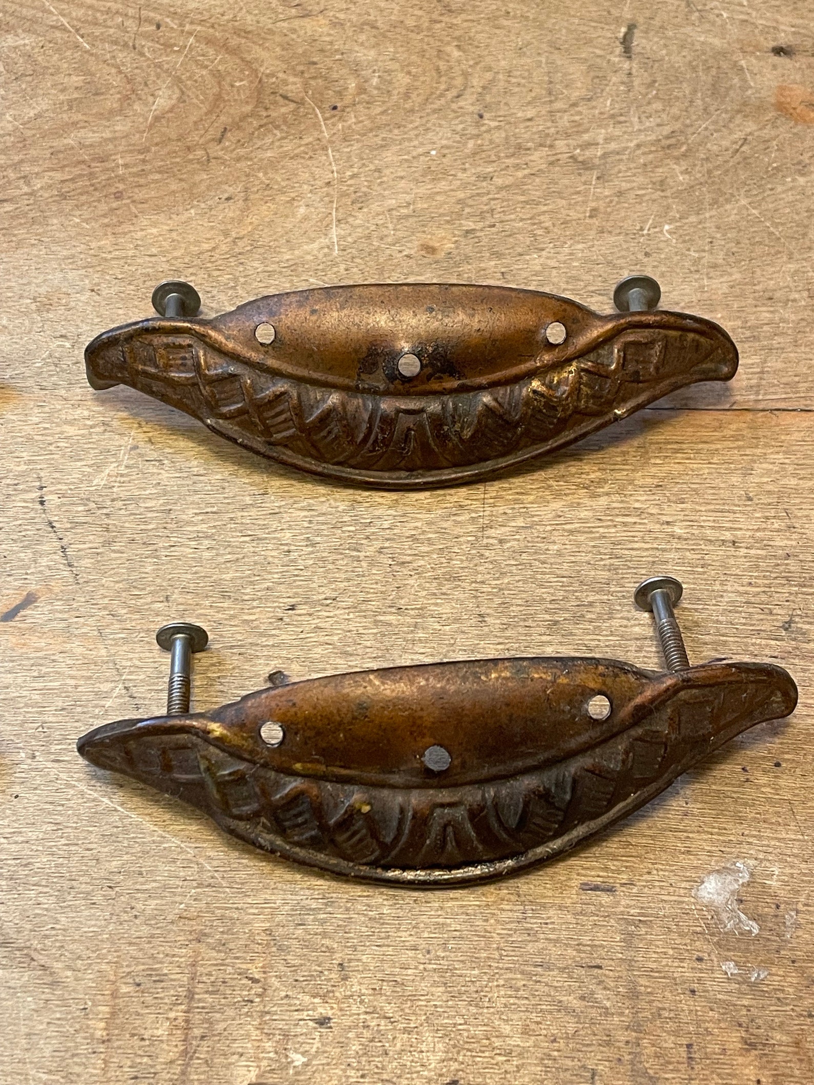 Authentic Quantity 4 Vintage 1920's - 1930's Art Deco Style Tin Pulls ...