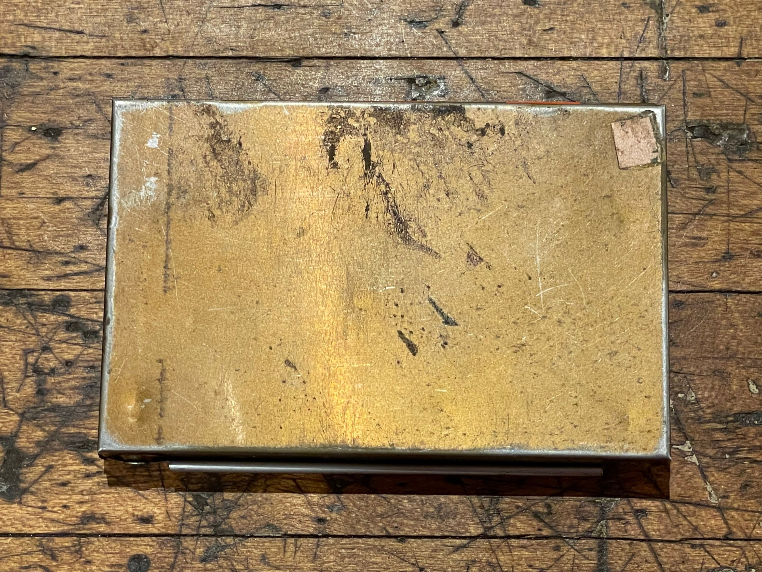 Authentic Vintage 1940's Tin Stamp Ink Pad Litho Orange - Etsy