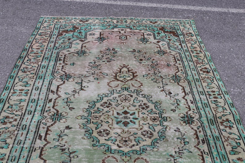 Green Rug Livingroom Decor Turkish Rug Vintage Rug 5.7 X - Etsy