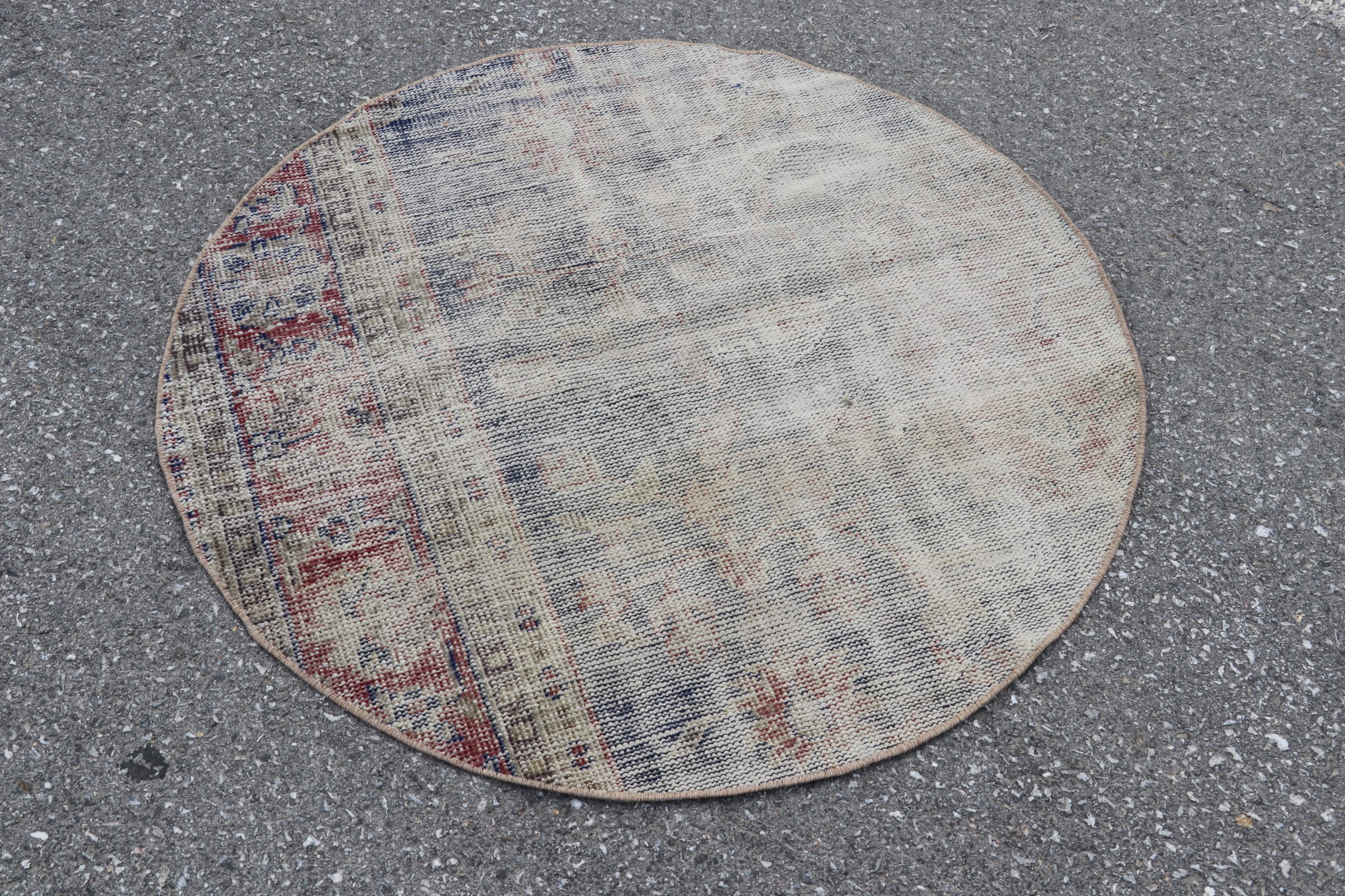 Wool Carpet Round Rug Small Area Rug Vintage Circle Rug - Etsy