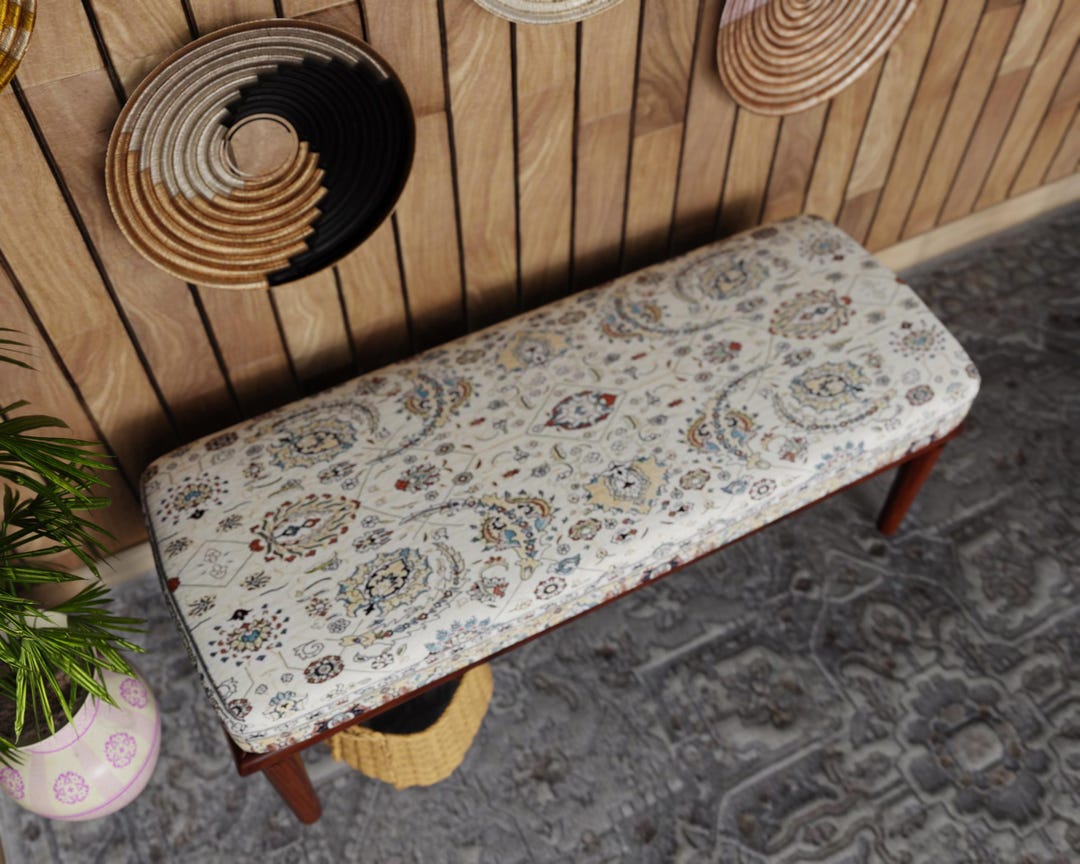 Boho Seat Bench,tribal Style Bench, Boho Style Seat ,, Ethnic Interior ...