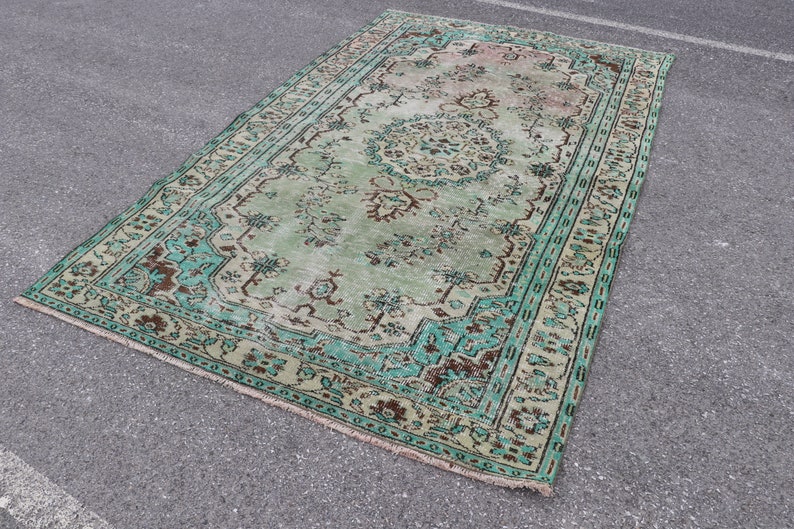 Green Rug Livingroom Decor Turkish Rug Vintage Rug 5.7 X - Etsy