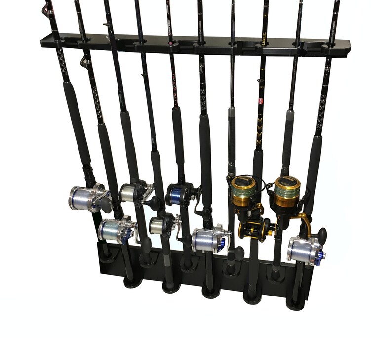Save Wall Space With This Big Game 10 Rod Holder Made of Marine Grade ...