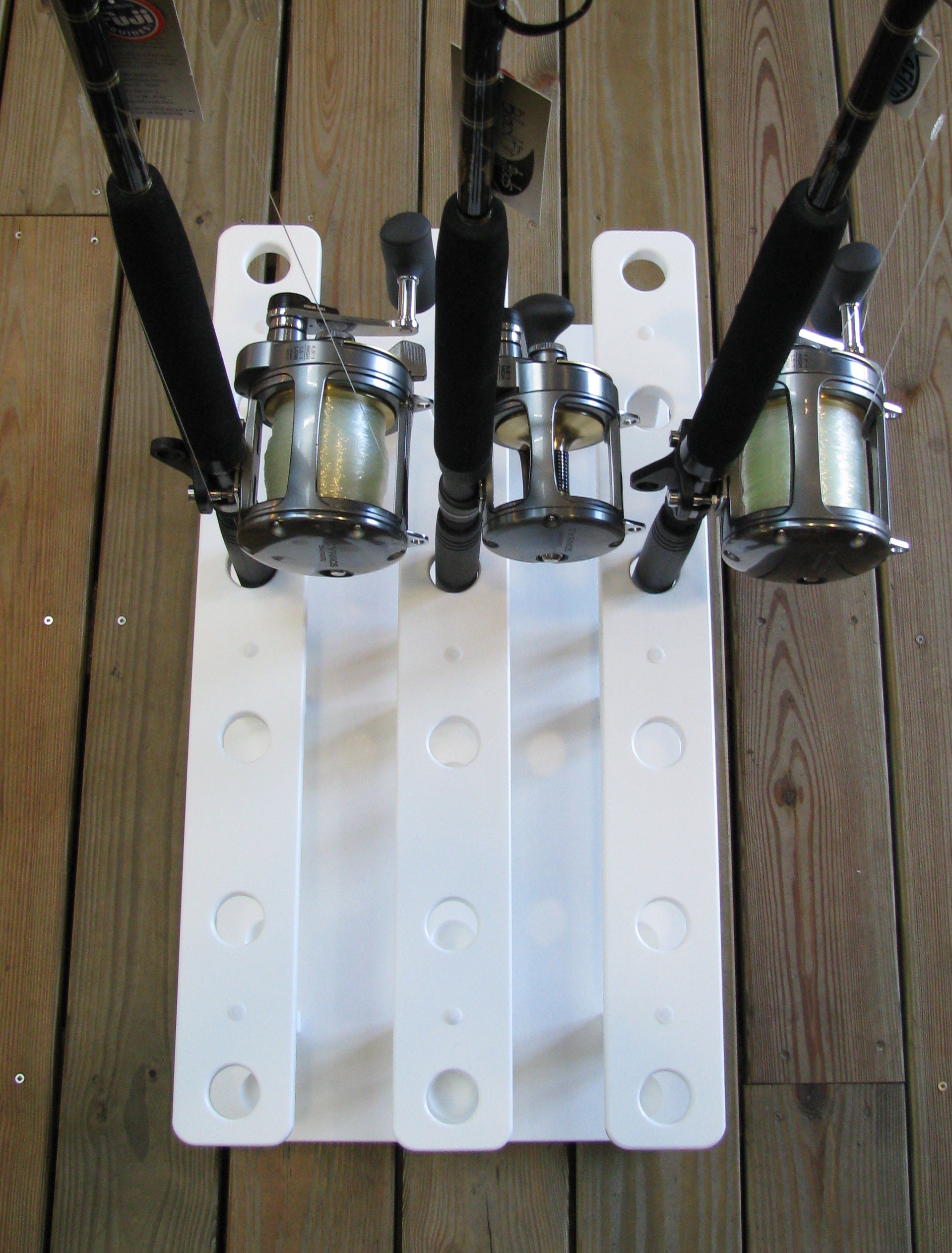 Big Game Rod Rack Holds 18 Rods and Reels for Inshore and Offshore Deep ...