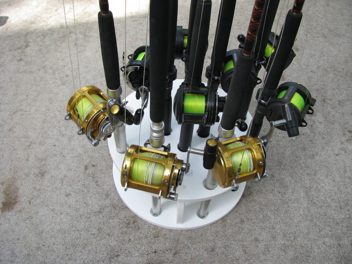 Circular Fishing Rod Rack for 16 Big Game Rods & Reels Plus Easy ...
