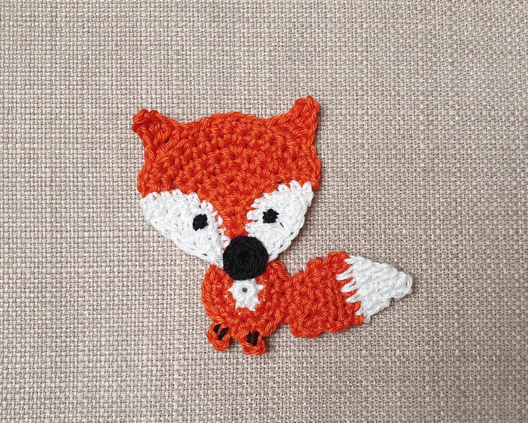 Fox Applique, Crochet Applique for Children, Forest Animals Patch - Etsy