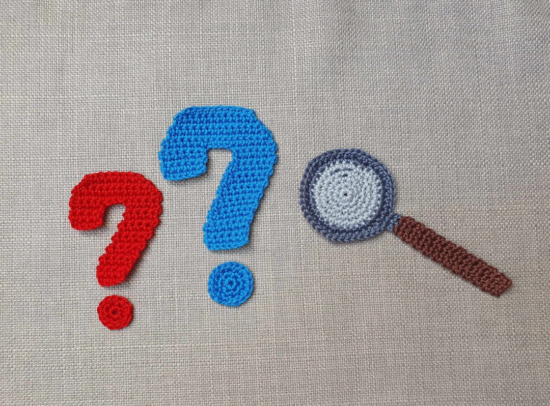 Question Mark and Magnifying Glass Crochet Application - Etsy