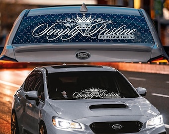 RW-24 JDM Rear Window Car Decal Windshield Sticker Banner Rocker Side ...