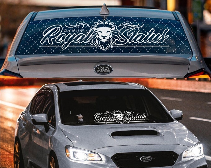 King With Crown Vinyl Decal Fun Truck Country Bumper Sticker Car Truck ...