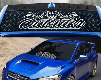 RW-48 JDM Rear Window Car Decal Windshield Sticker Banner Rocker Side ...