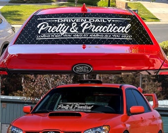 RW-24 JDM Rear Window Car Decal Windshield Sticker Banner Rocker Side ...