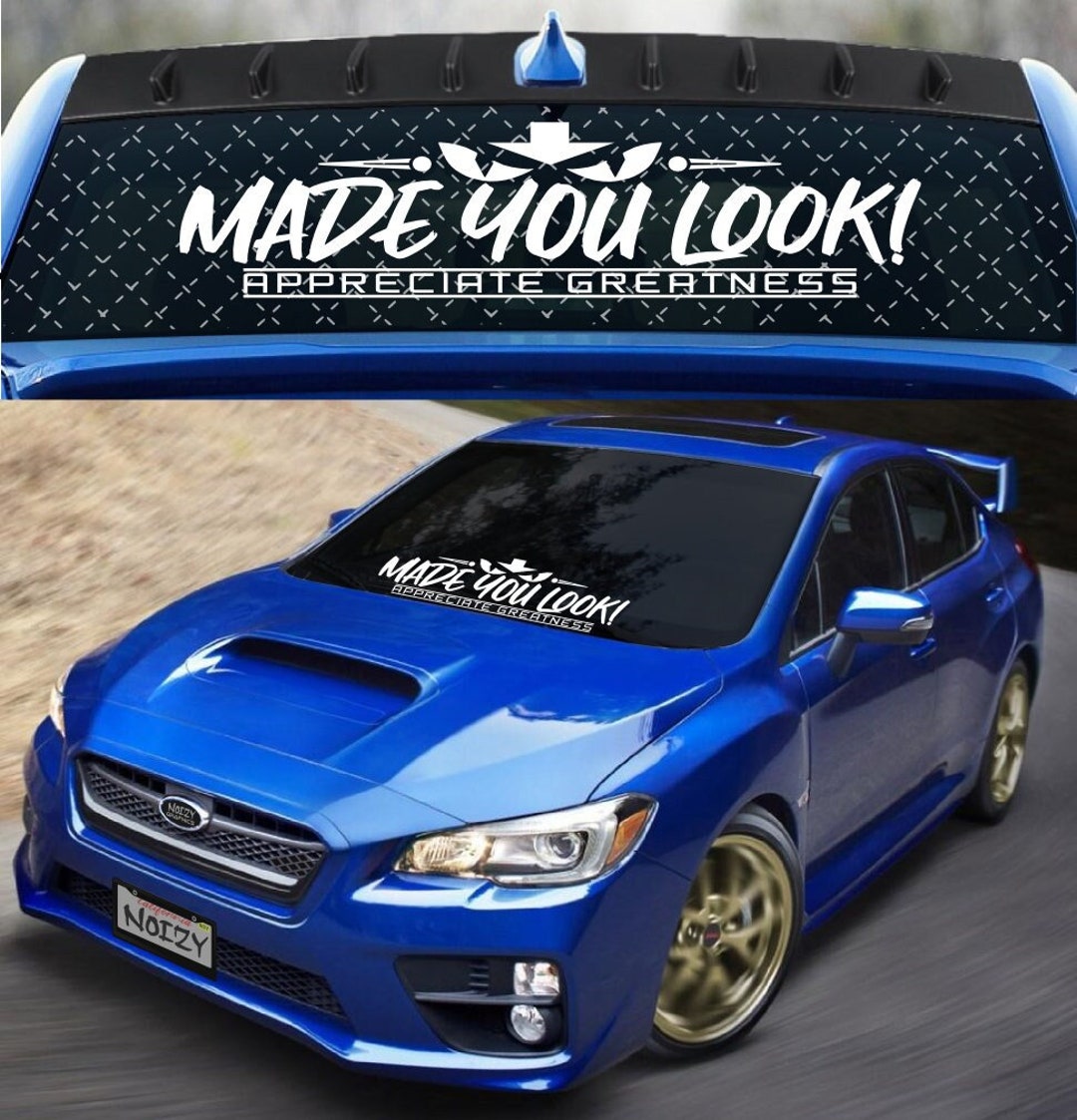 RW-80 JDM Rear Window Car Decal Windshield Sticker Banner Rocker Side ...