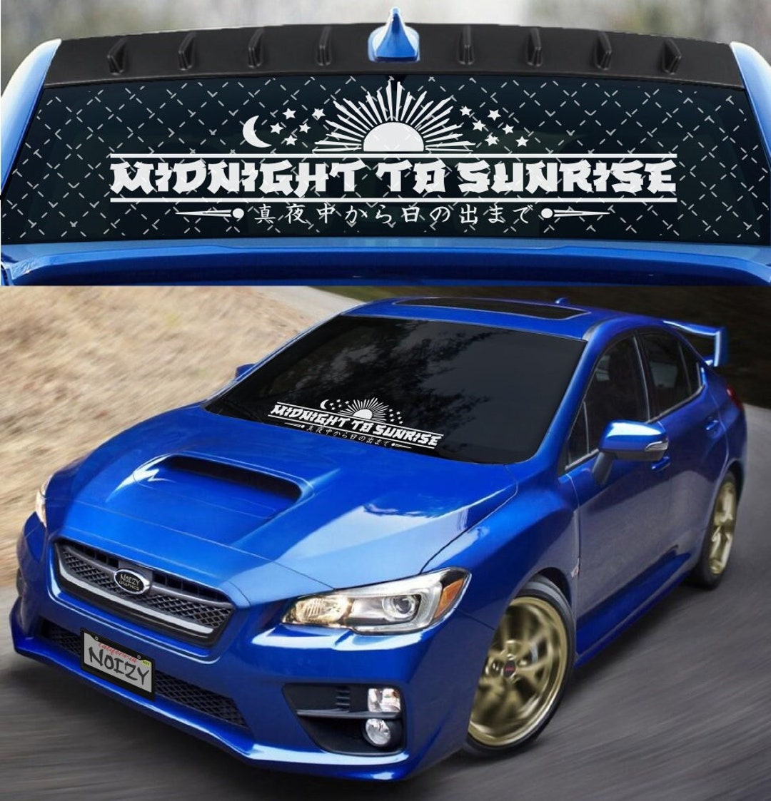 RW-60 JDM Rear Window Car Decal Windshield Sticker Banner Rocker Side ...