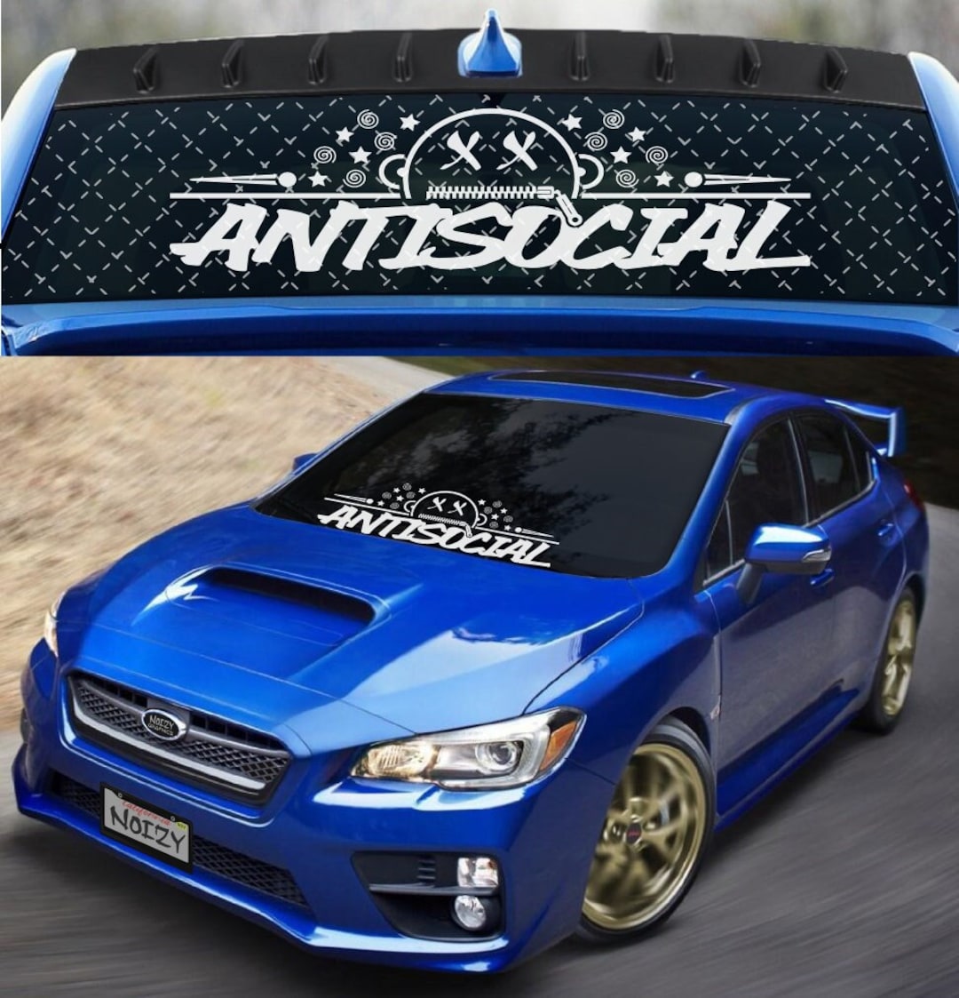 RW-48 JDM Rear Window Car Decal Windshield Sticker Banner Rocker Side ...