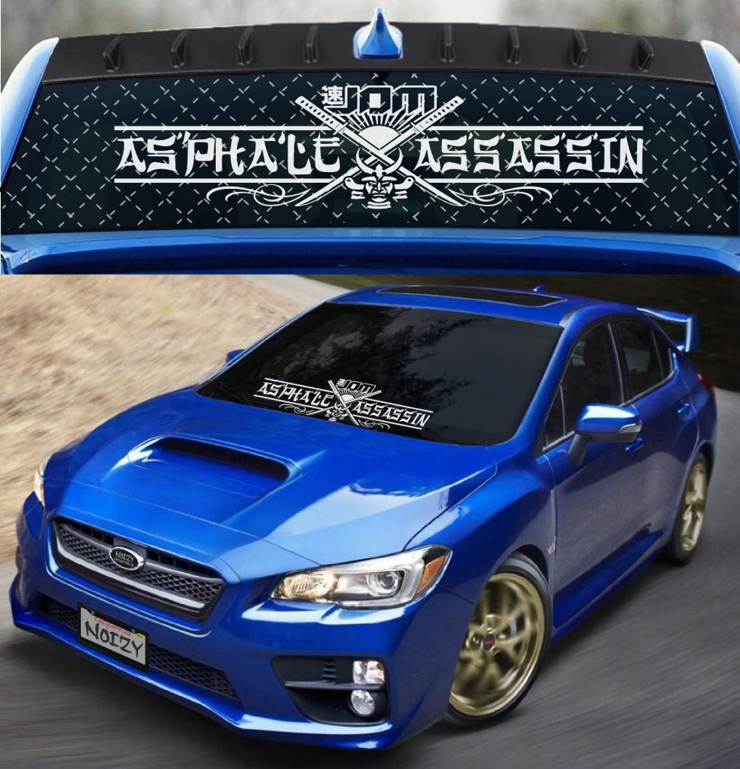 RW-23 JDM Rear Window Car Decal Windshield Sticker Banner Rocker Side ...