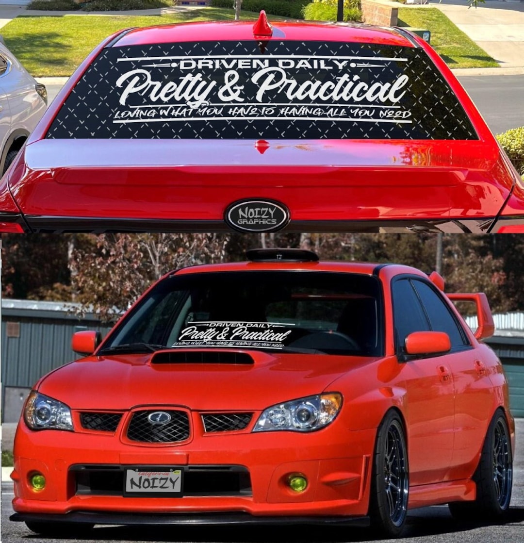 RW-53 JDM Rear Window Car Decal Windshield Sticker Banner Rocker Side ...