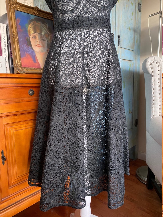 1950s Black Ribbon Dress - Gem