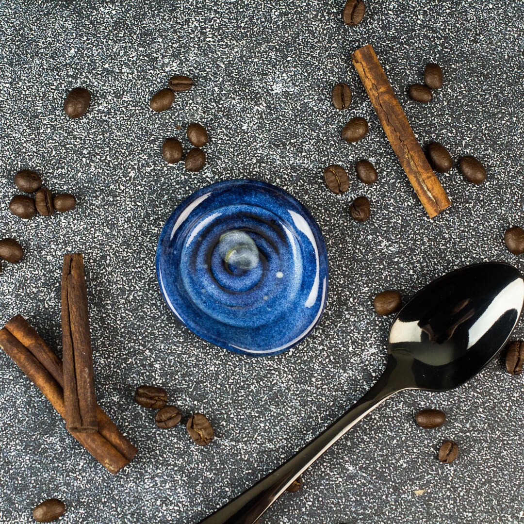 Ceramic Cosmic Starry Galaxy Coffee Spoon Rest, Galactic Spoon Holder ...