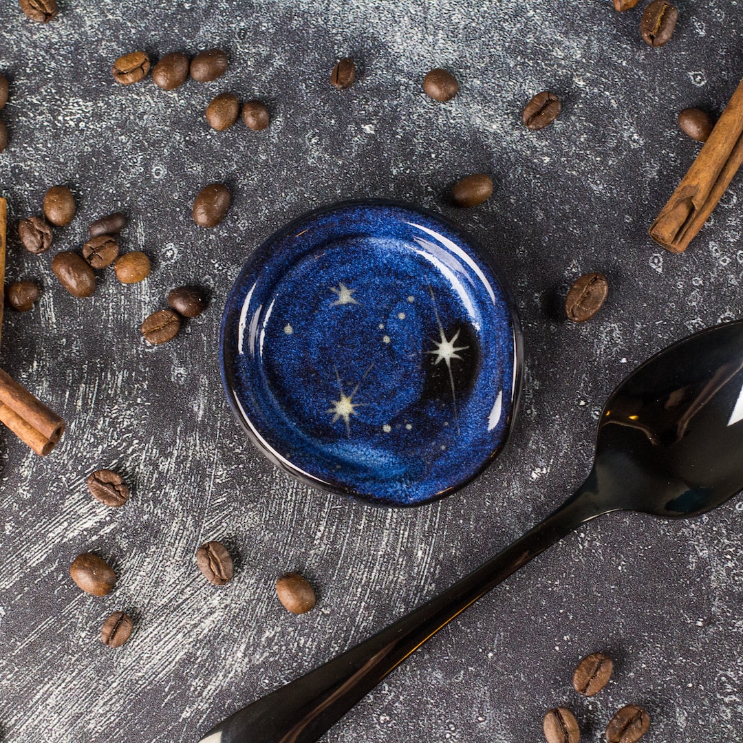 Porcelain Cosmic Starry Galaxy Coffee, Tea, Espresso Spoon Rest ...