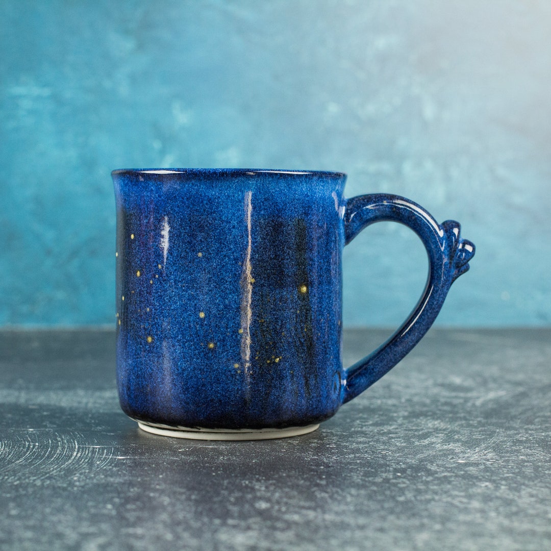 Ceramic Starry Night Galaxy Mug or With Cosmic Blues, Cup for Coffee ...