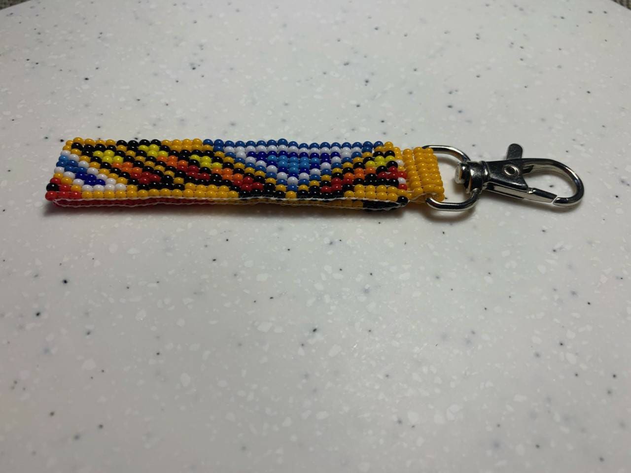 Native America Inspired Bead Keychain Beaded Key Chain Indian | Etsy