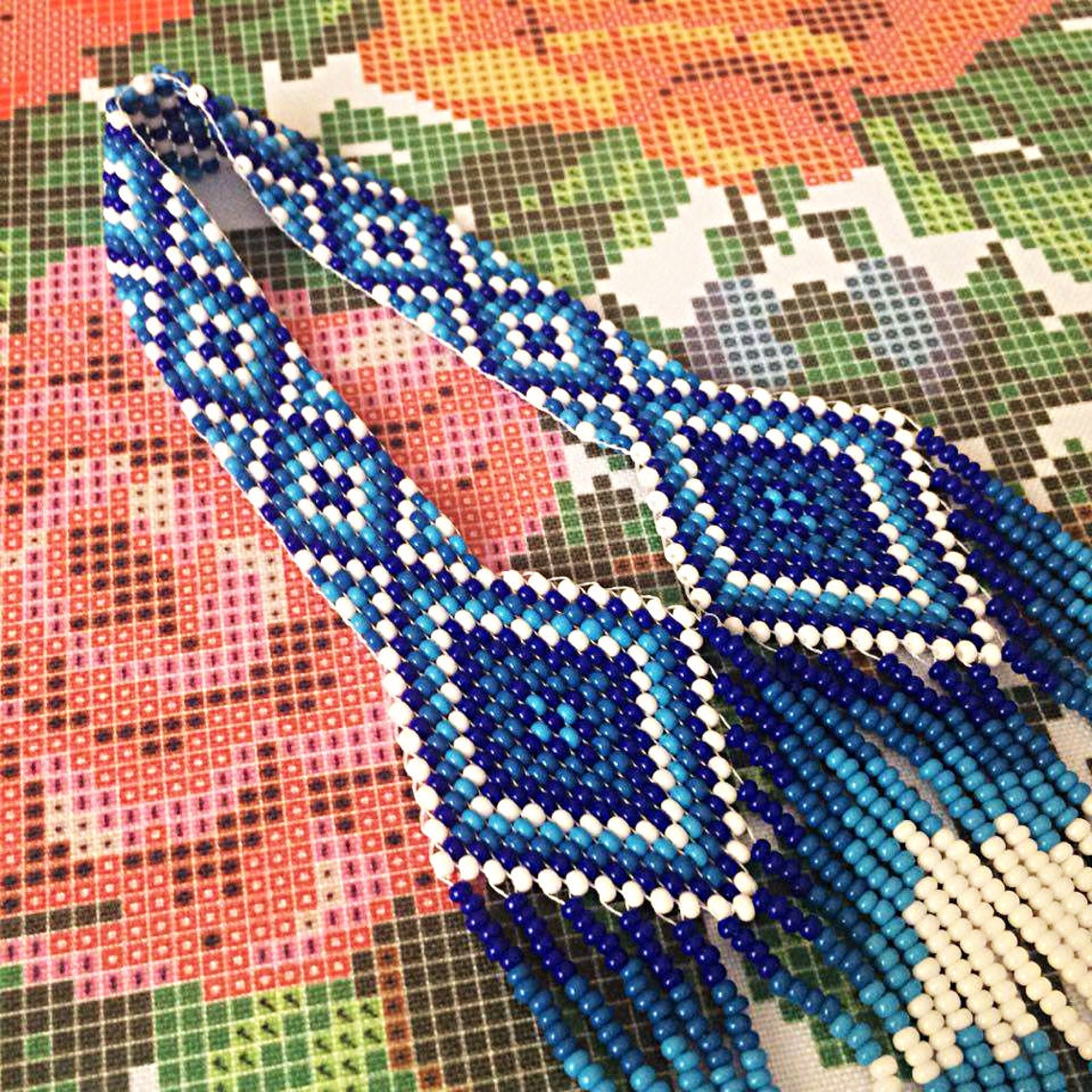 Stunning Waterfall Native America Style Bead Necklace Bead | Etsy