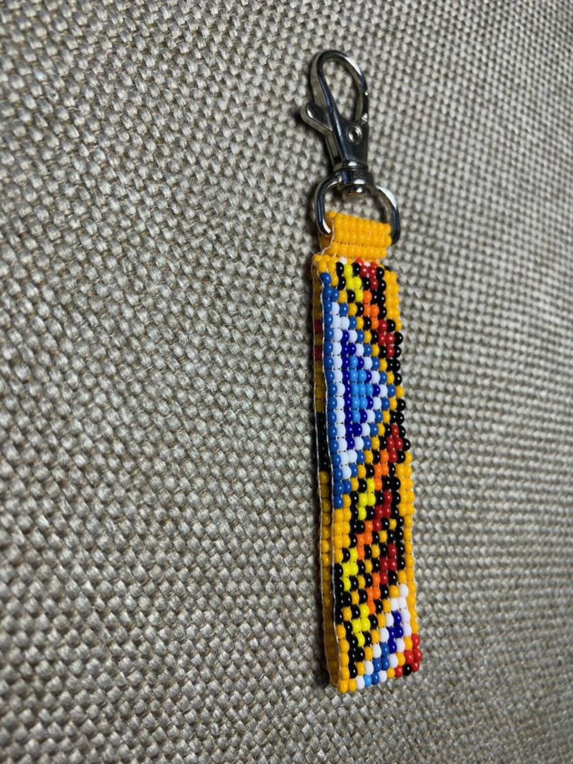 Native America Inspired Bead Keychain Beaded Key Chain Indian | Etsy