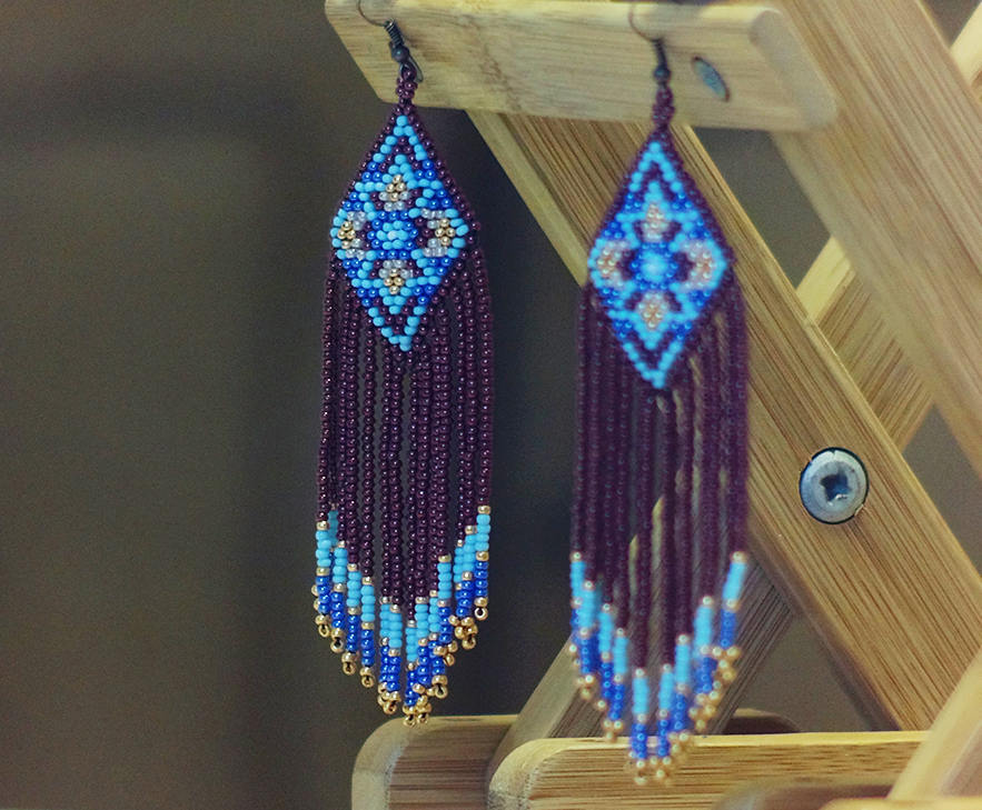 North Star Native America Inspired Beaded Earrings Native | Etsy