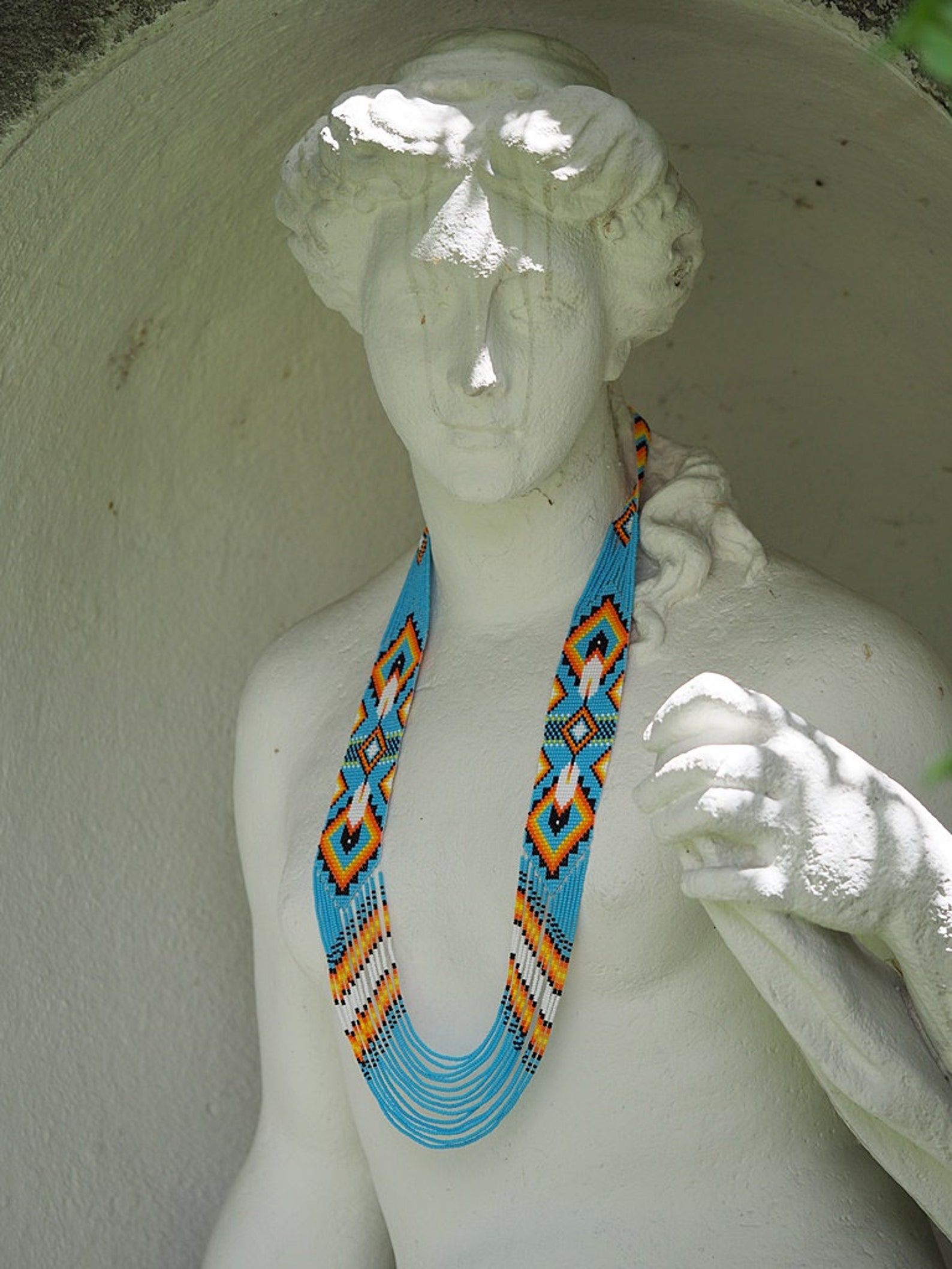 Cherokee Style Native American Bead Necklace Inspired Bead | Etsy