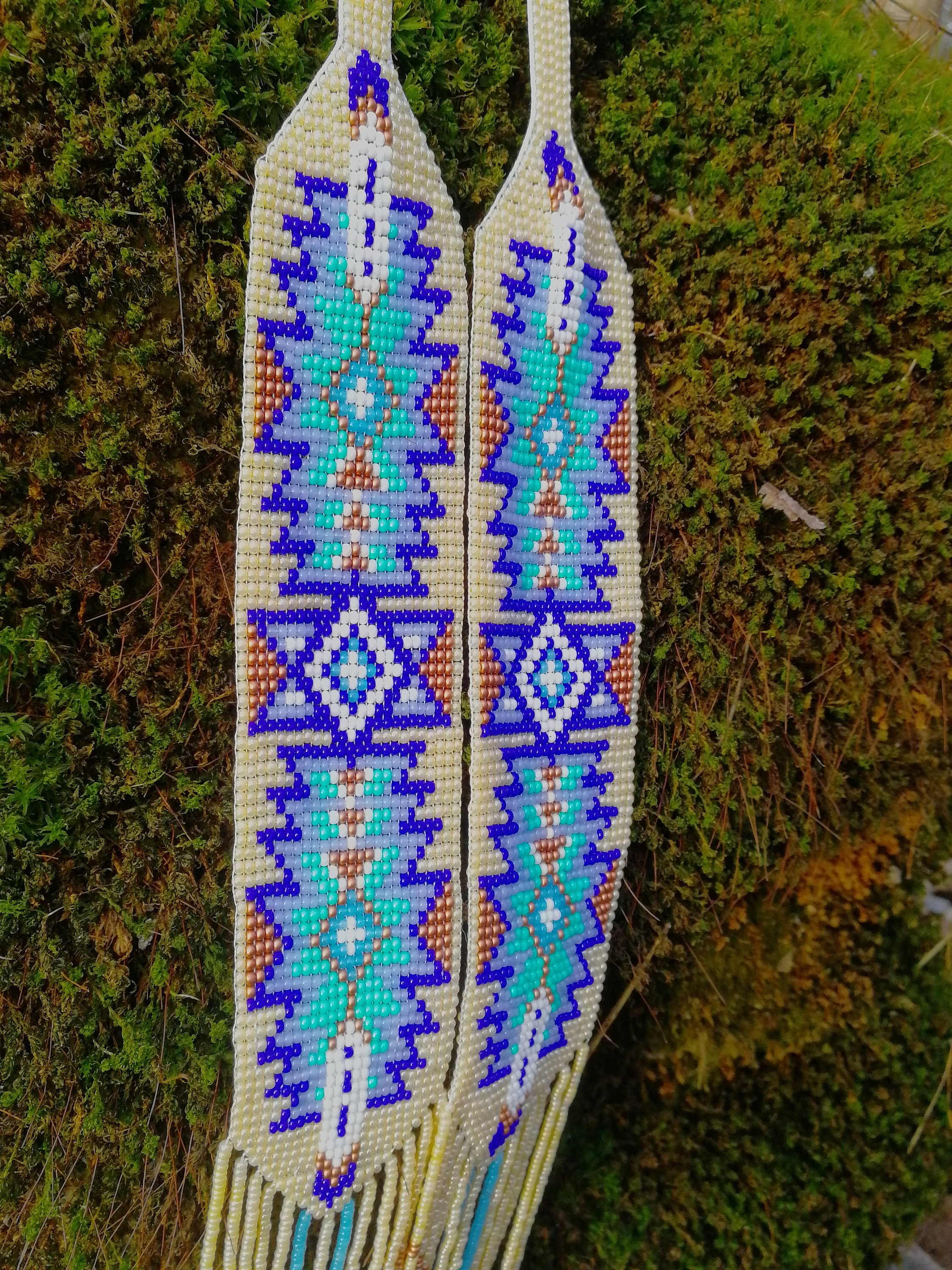 Cherokee Style Native American Bead Necklace Inspired, Bead Loom ...