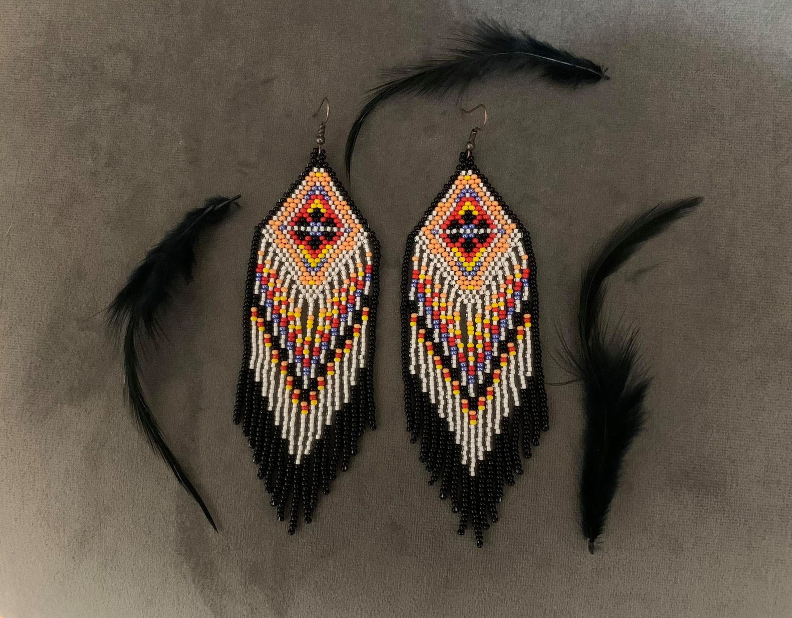 Native America Style Bead Earrings Native American Style - Etsy