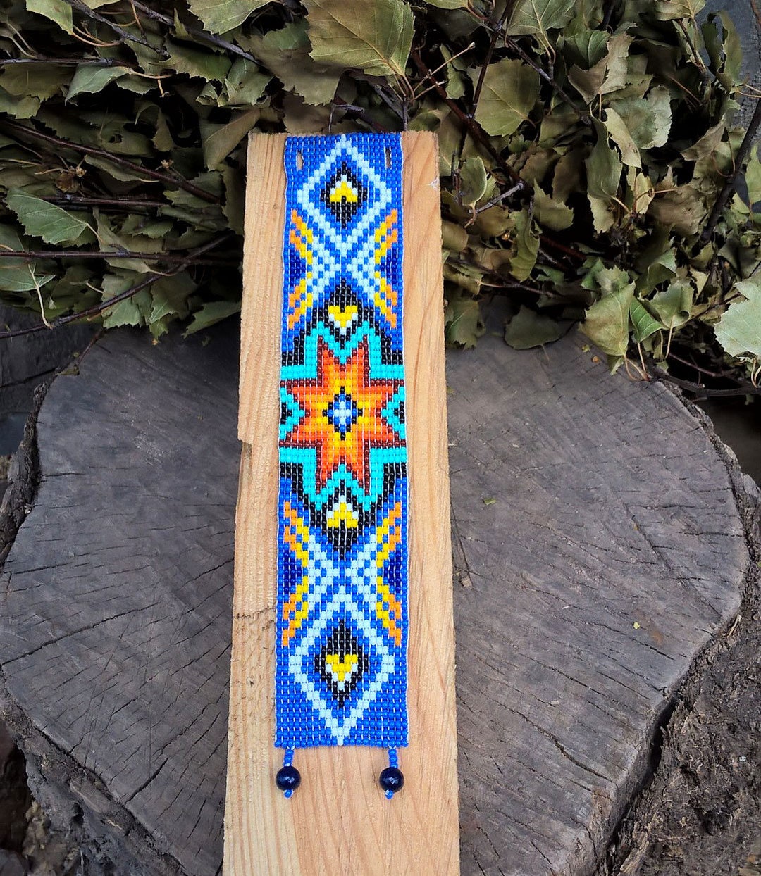 Flashy Burning Star Native American Style Bead Bracelet, Bead Loom ...