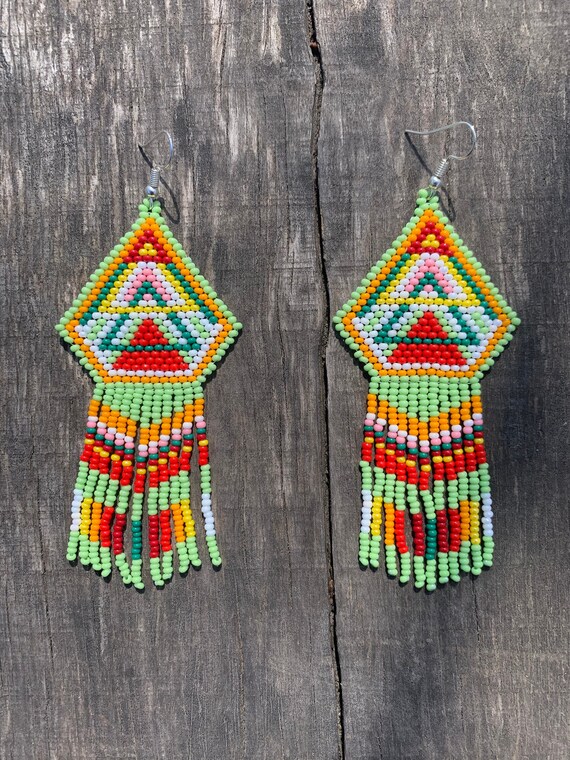 Native american beadwork earrings store