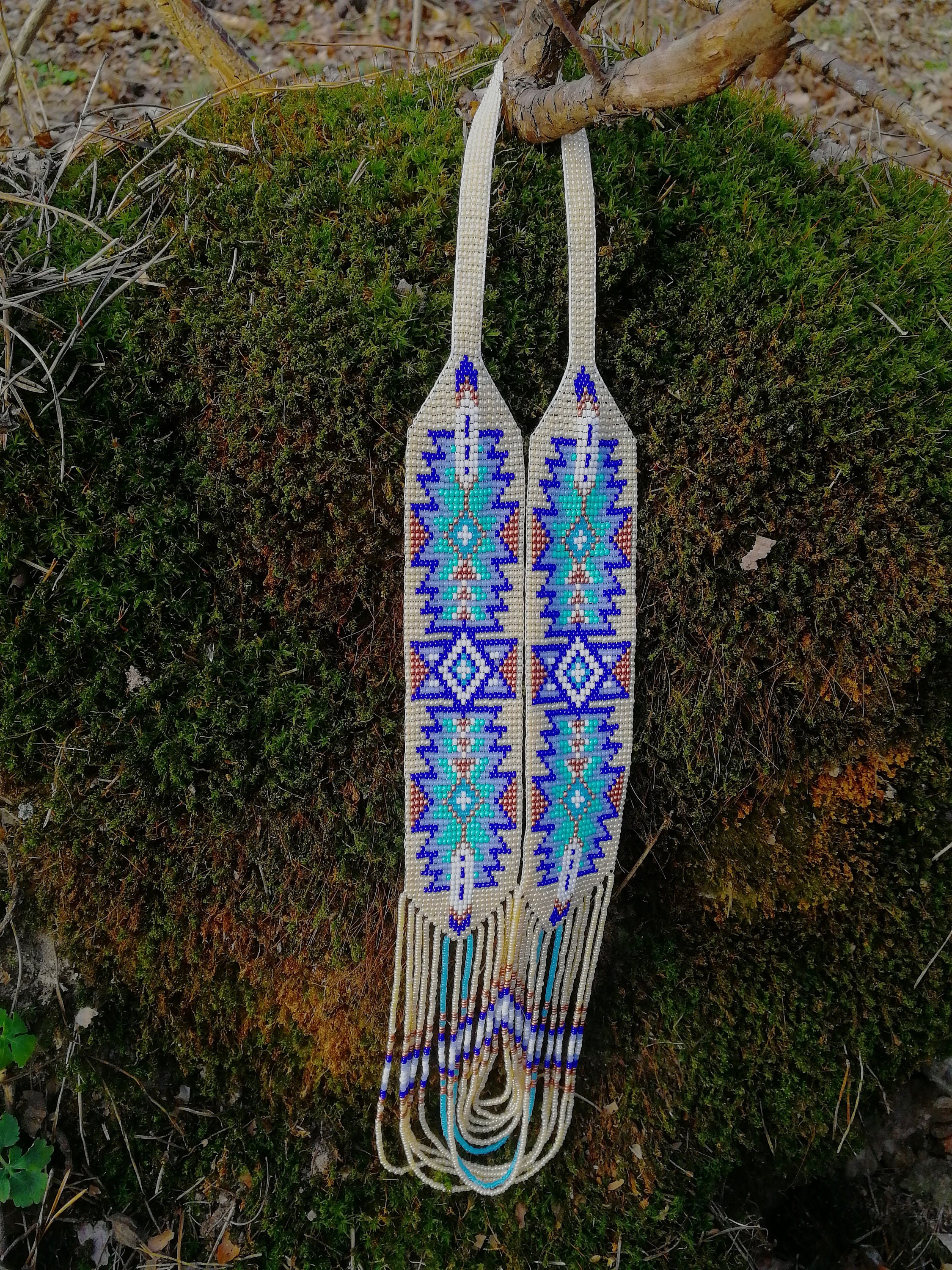 Cherokee Style Native American Bead Necklace Inspired, Bead Loom ...